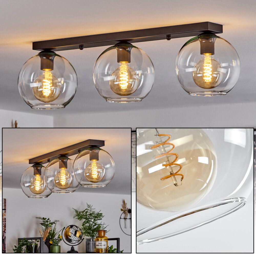 Koyoto Plafoniera Vetro 20 cm Chiaro H3630075 | lampada.it